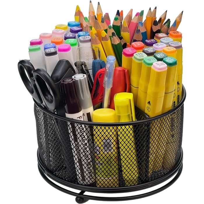 Organiseur De Bureau, Rotatif À 360 °, En Maille, 4 Compartiments De Tri, Organiseur De Bureau ...