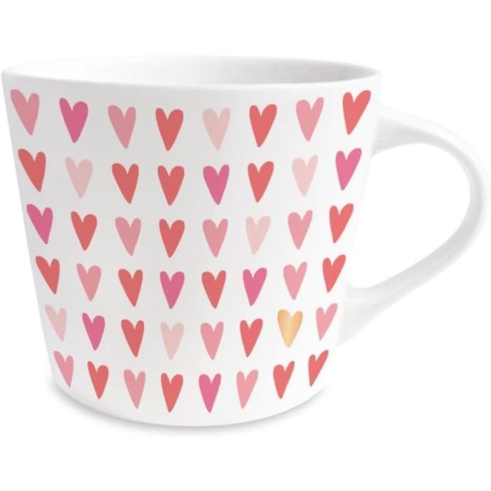 Tasse À Café 100% Or Véritable - Tasse En Porcelaine - 420 Ml - Cœurs ...