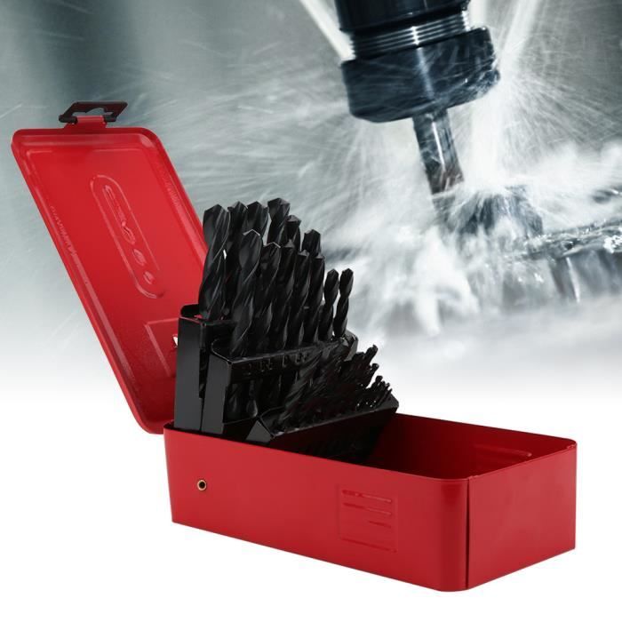 PAL Foret en acier à grande vitesse 25Pcs HSS Forets Torsadés à Queue ...