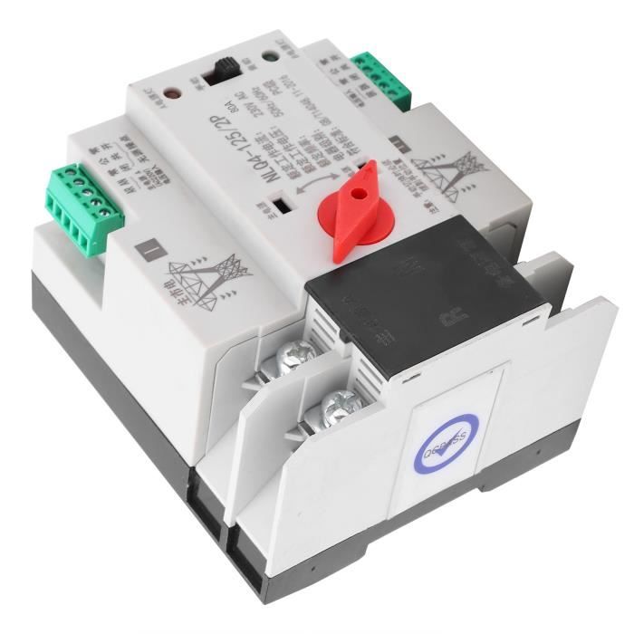 YOSOO Interrupteur de transfert automatique Commutateur de Transfert Automatique Monté Rail DIN ...