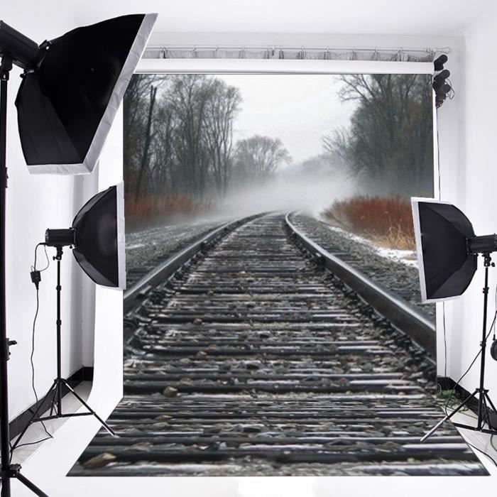 Toile de Fond Backdrop Tissu 1.5x2.1m Rail Train Photographie Studio ...