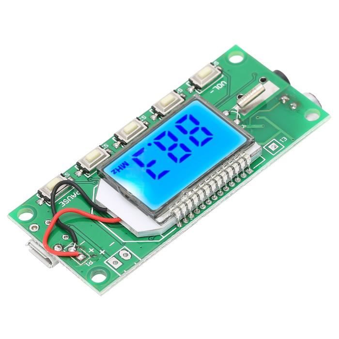 ZJCHAO Module transmetteur FM Module émetteur FM Modulation de Fréquence Stéréo Numérique 3-5V ...
