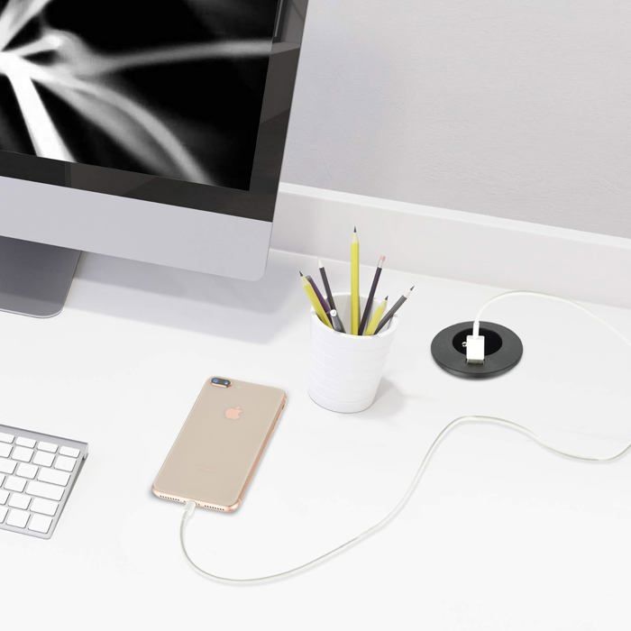 Bloc Multiprise Encastrable Compacte avec 1 Prise + 1 Port USB 2.0A ...