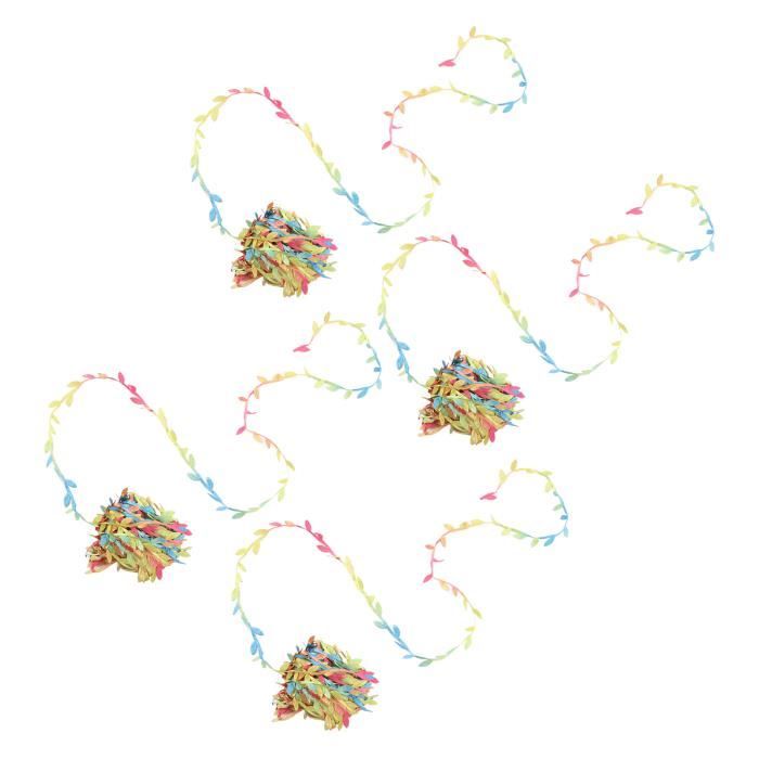 Ruban Feuille Colorée Décoration Cadeau Fête Artisanat Lot de 4 ...