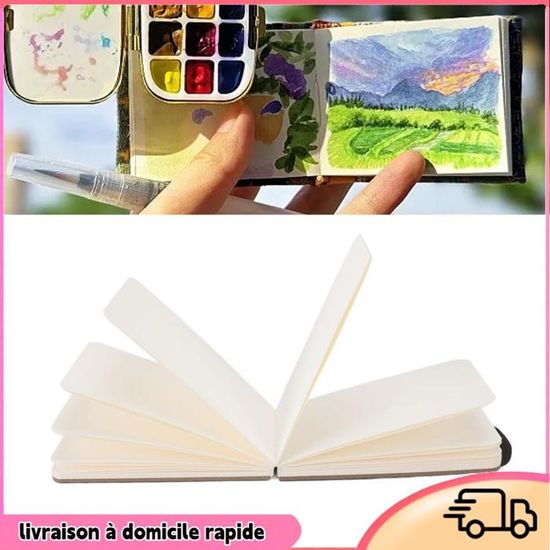 Dilwe Aquarelle de croquis aquarelle 30 feuilles aquarelle Sketchbook ...