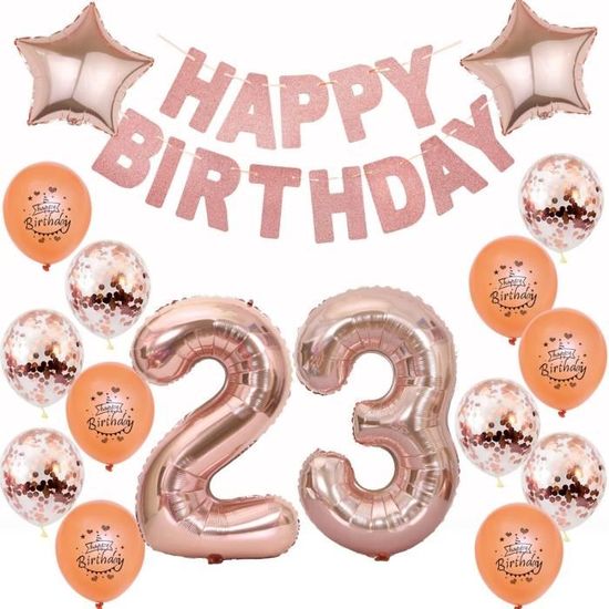 Lot de 23 ballons gonflables en forme de chiffre 23 pour anniversaire ...