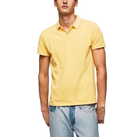 Polo Pepe Jeans Olivier Jaune pour Homme Jaune - Cdiscount Prêt-à-Porter