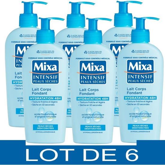 MIXA Intensif Lait corps fondant hydratation 48h - Peaux sèches - 250 ...