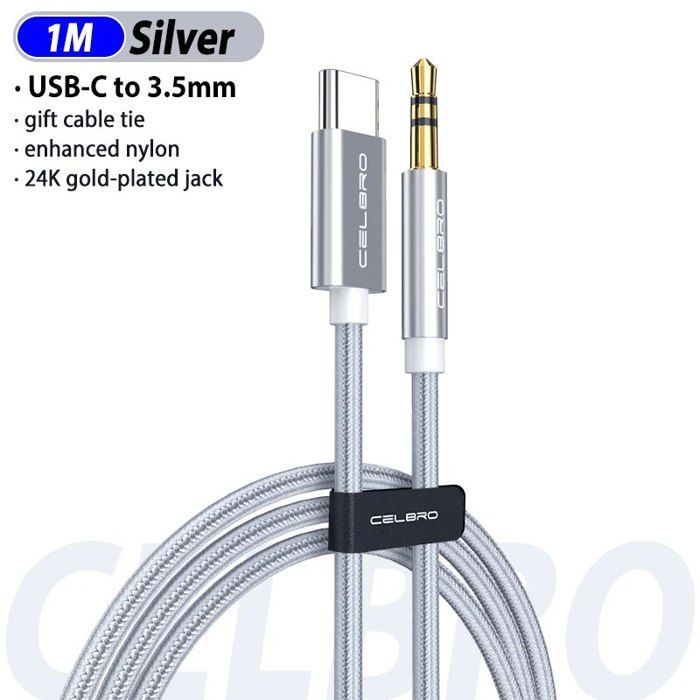 Câble audio USB de type C à 3.5mm,pour casque,haut-parleur,sauna ...