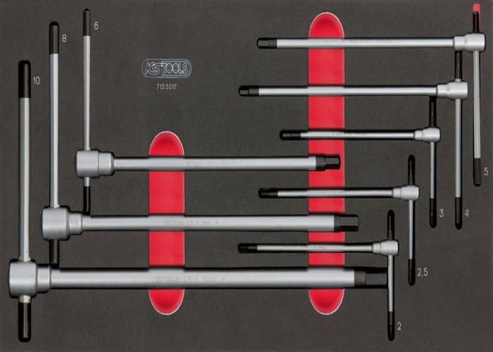 KS Tools - 713.5017 - Module de clés mâles 6 pans à poignée en T - 8 ...