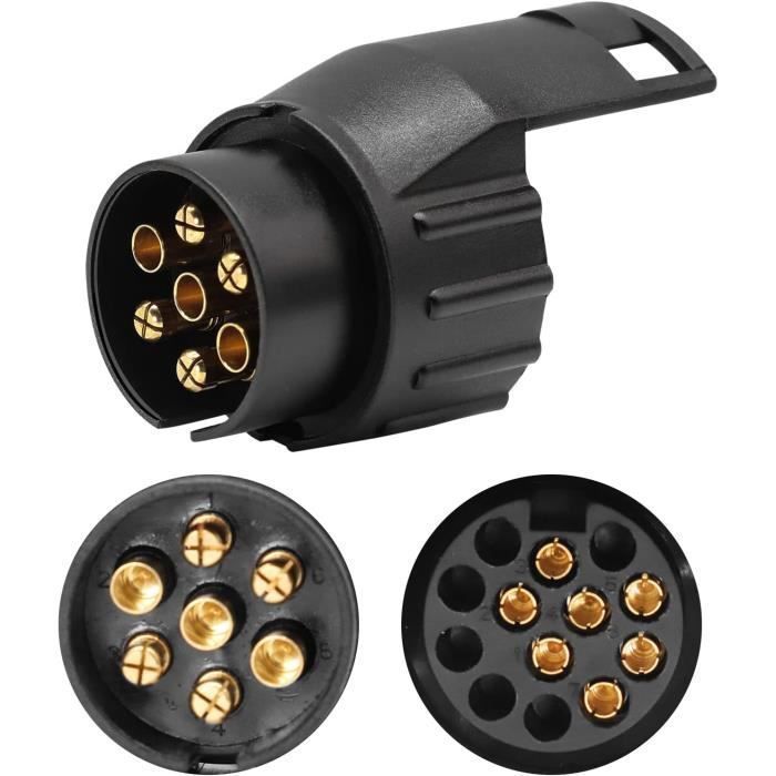 Adaptateur de remorque 13 vers 7 broches - Adaptateur convertisseur prise remorque pour ...