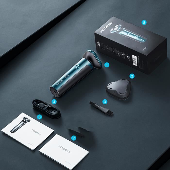Norme FS907 - rasoir électrique FS907 pour hommes, étanche, charge rapide, USB, Rechargeable ...