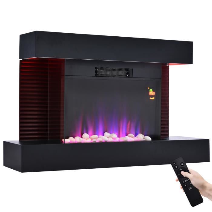 Cheminée électrique avec fonction de chauffage 1000/2000W avec effets ...