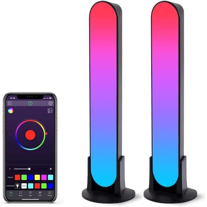Lampe Bureau LED - RGB - 19 Modes Dynamiques - Synchronisation Musique ...