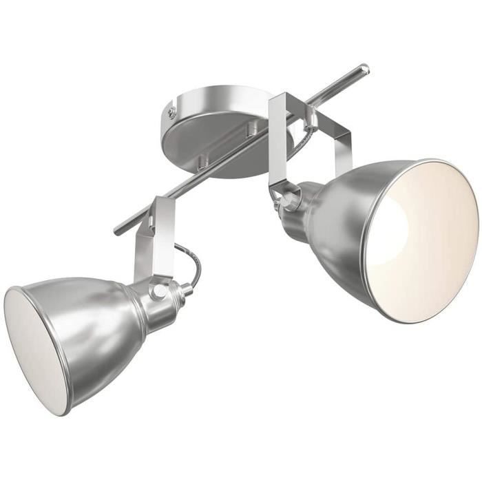 Bakaji Lustre mural plafonnier avec douille orientable Structure en ...