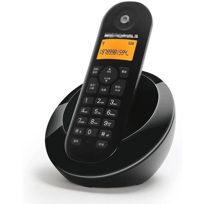 Téléphone Fixe Business Casual Téléphone sans Fil avec bloqueur d'appel ...