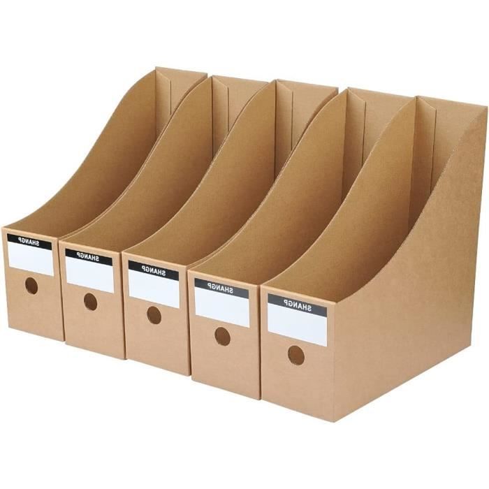 Porte Revue Bureau en Carton avec Autocollant Rangement Fichier ...