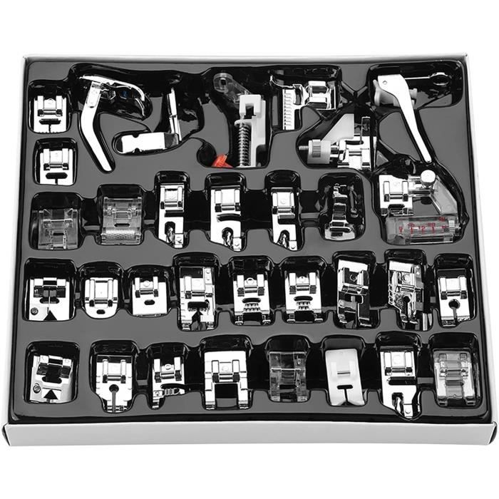 Lot de 32 pieds presseurs pour machine à coudre,kit de pied de couture ...