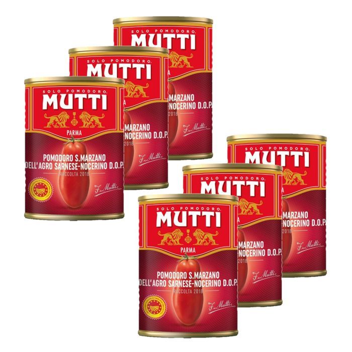 Mutti - Lot 6x Tomates San Marzano AOP - Boîte 400g - Cdiscount Au ...