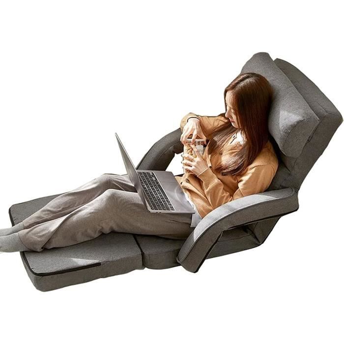 Chaise de Sol Fauteuil De Sol Tatami 42 Positions Réglable Fauteuil De ...