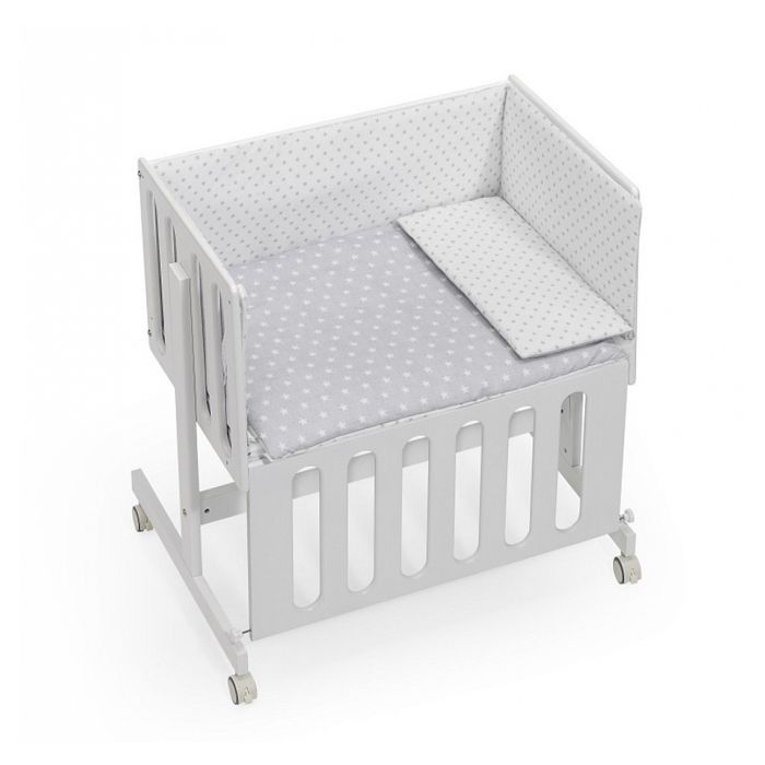 Interbaby lit d'enfant/co-dormant Star 90 x 55 cm bois gris/blanc ...
