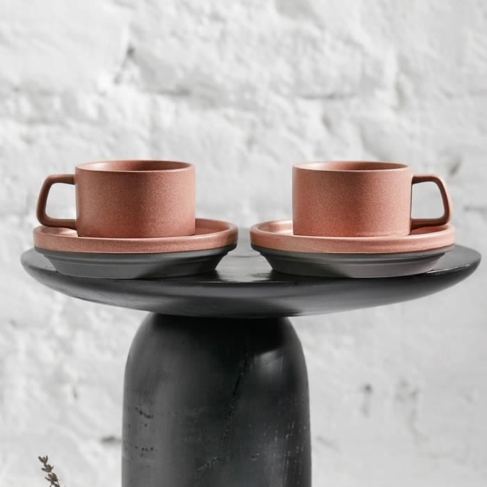 Karaca Stone Bronze Set de tasses à café pour 2 personnes Set pour 2 ...
