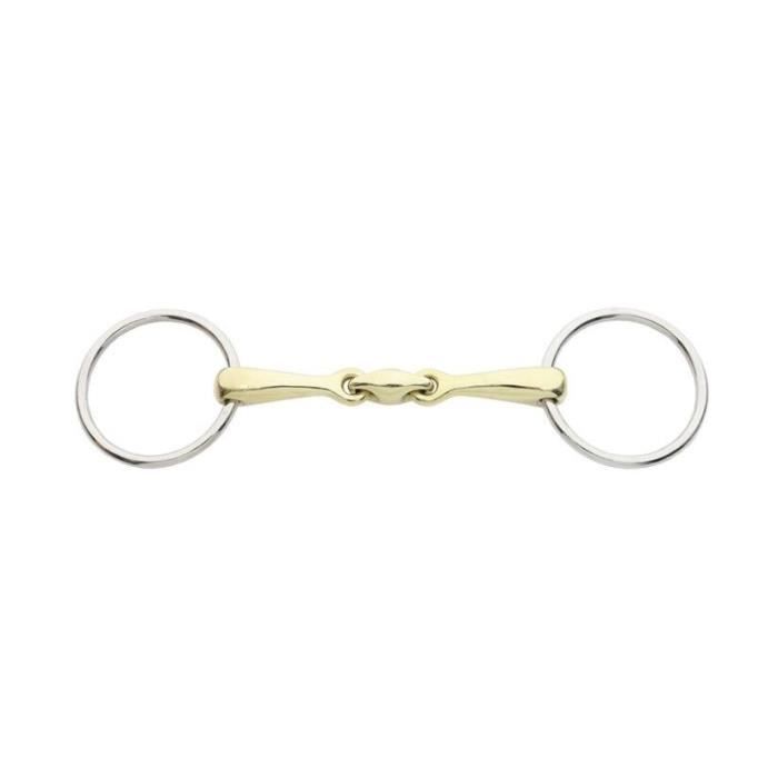 Filet pour cheval double brisure Kavalkade KavalBit - 12 mm - doré ...