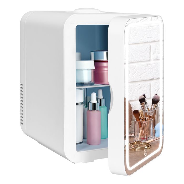 8L Mini Frigo Mini Réfrigérateur Avec Miroir Dimmable Frigo Portbale ...
