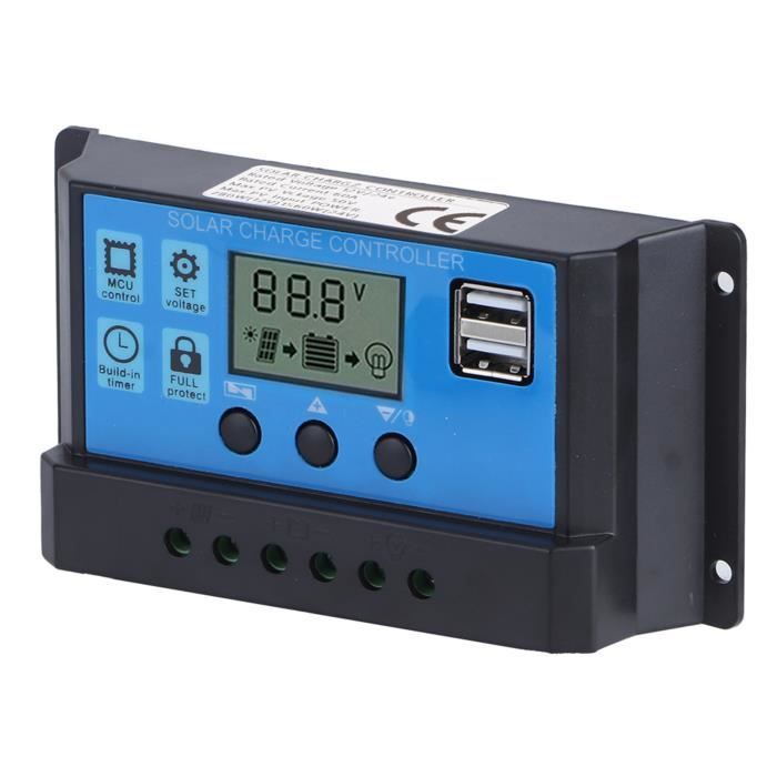 Régulateur De Charge Solaire 60A Avec Double Port USB 5V Auto PWM LCD Display Ré - Cdiscount ...