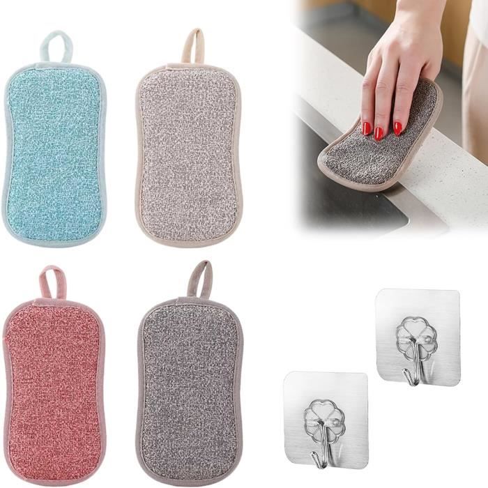 Eponge Reutilisable Lavable, Eponge Vaisselle, Éponges de Cuisine, 4 ...