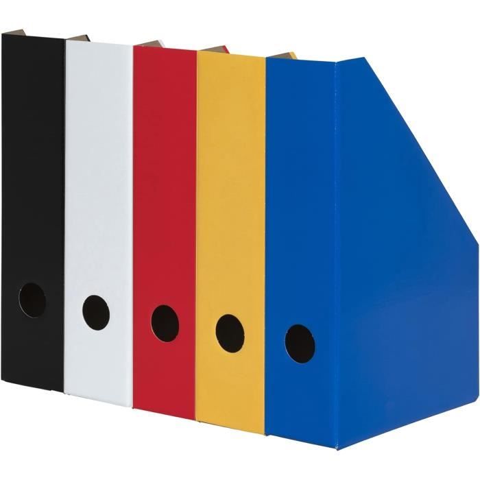 Lane Lot de 5 porte-revues A4 en carton solide 7 cm de large 5 ...