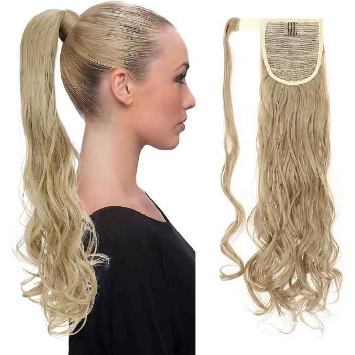 60Cm Extension A Clip Cheveux Naturel Postiche Wrap Around Queue De ...