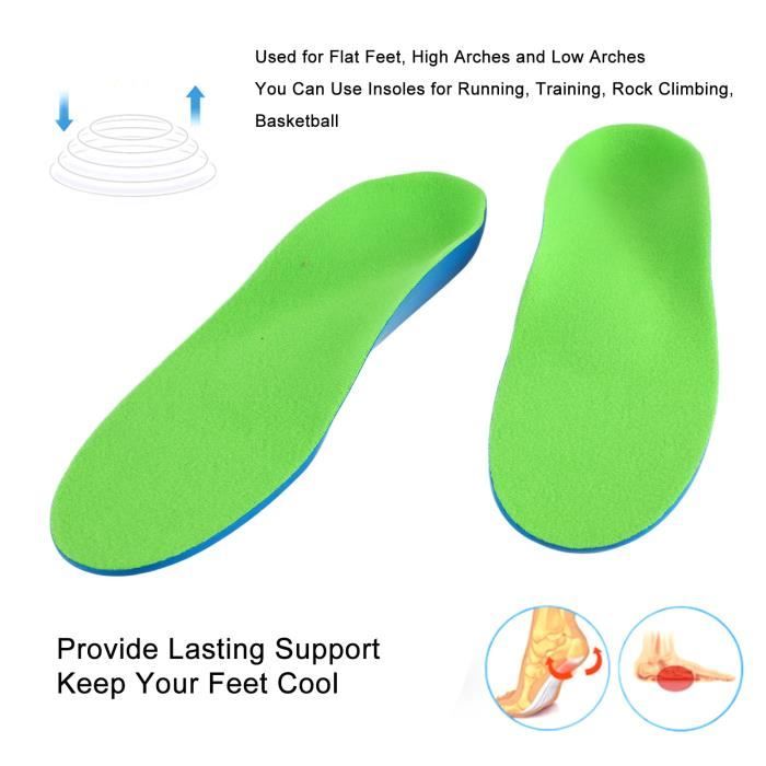 2 paires de semelles de sport orthopédiques semelles de soutien des ...