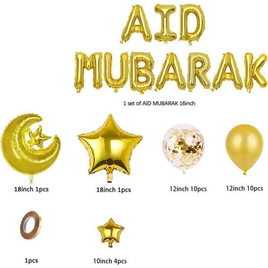 Aid Mubarak Decoration Or 2024 Eid Mubarak Decoration Ballon Aid ...