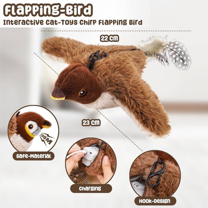 Jouets Interactif Oiseaux Volant Chats, Jouet Oiseau Qui Vole Pour Chat ...