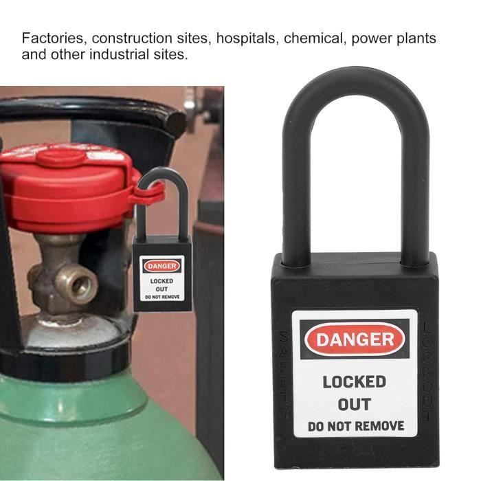 Lockout Tagout Lock,Cadenas De Sécurité Avec 2 Clés,Nylon Résistant À ...