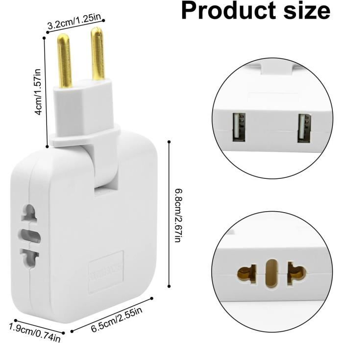 Prise Plate Derriere Meuble, Avec 2 Prises De 220 V Et 2 Usb, Prise ...