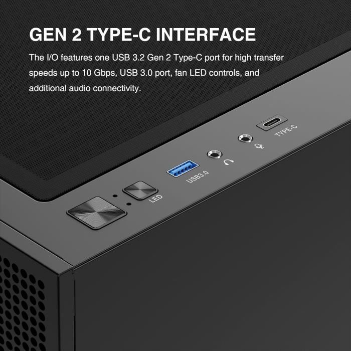 Pc Gamer Boitier, Boîtiers Gaming Eatx Moyen Tour Vide, Airflow Mesh ...