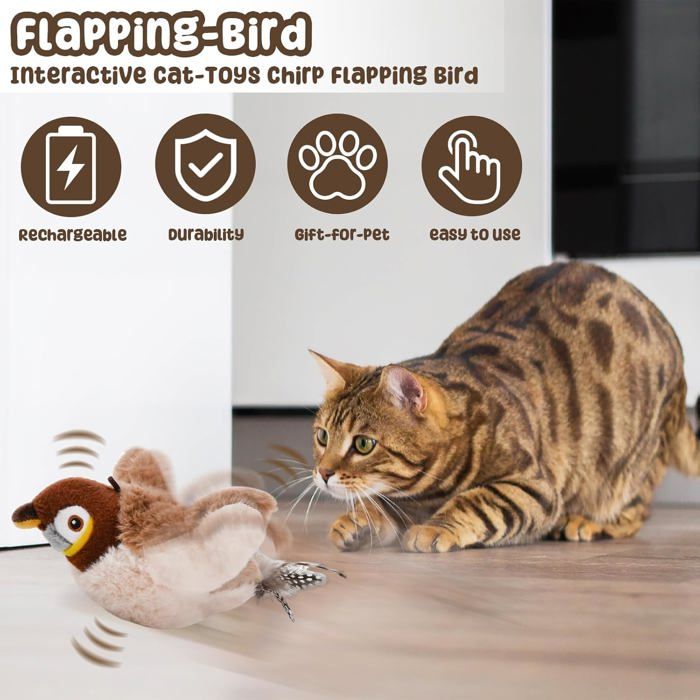 Jouets Interactif Oiseaux Volant Chats, Jouet Oiseau Qui Vole Pour Chat ...