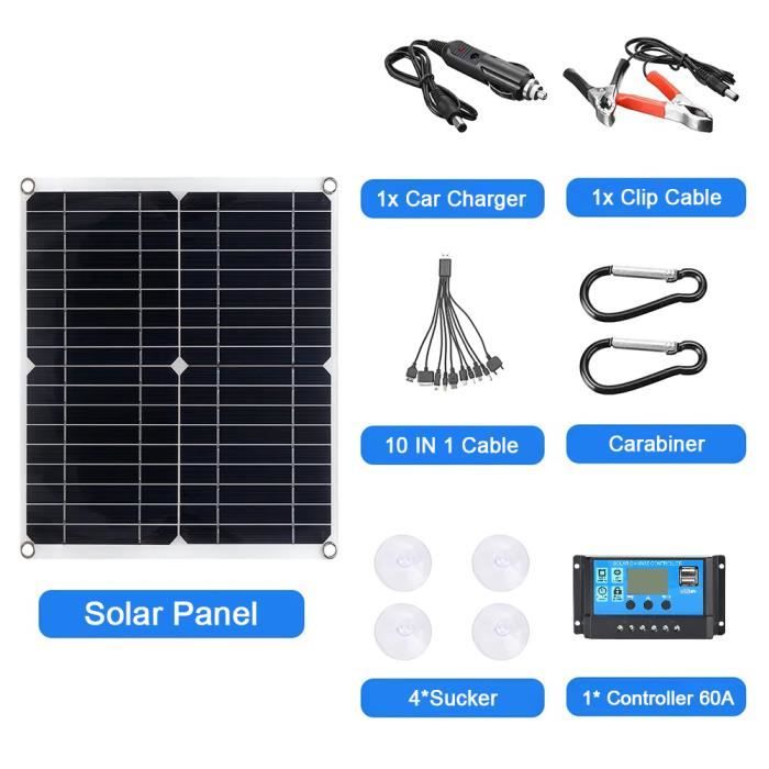 Panneau solaire - MIOLOE - 200W 12V - Flexible - Monocristallin - 60A contrôleur - Cdiscount ...