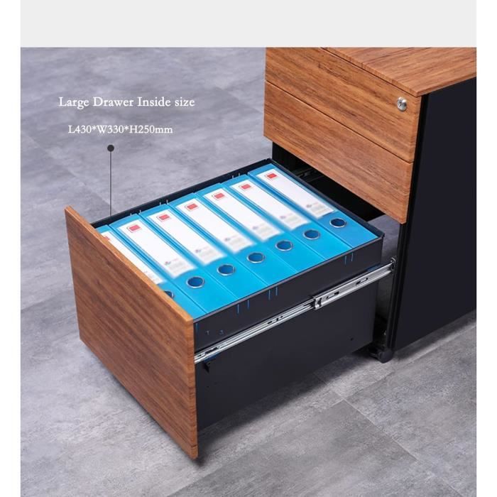 Classeurs Classeur Sous La Table En Acier, Tiroir De Bureau, Rangement ...