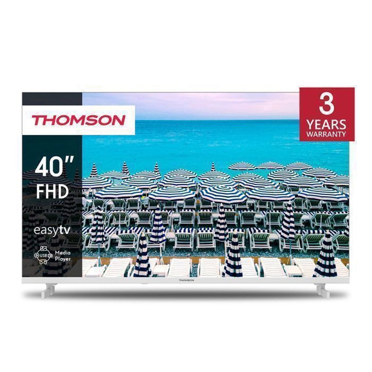 THOMSON 40" (101 cm) Blanc LED FHD Easy TV -40FD2S13W-2023 - Cdiscount ...