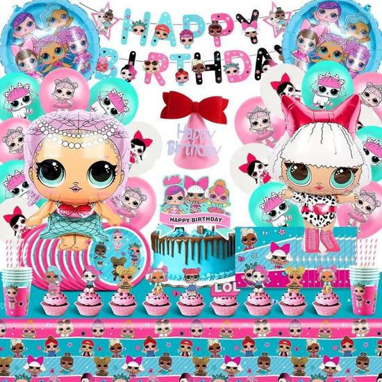 Deco Anniversaire Poupee Lol, Fournitures De Fête Surprise, Lol Party ...