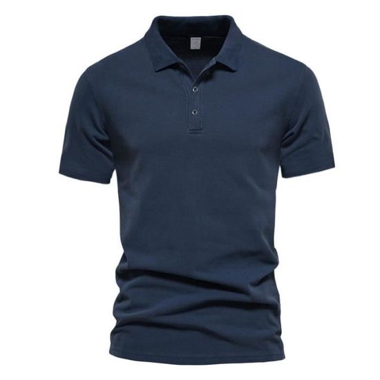 Polo homme REMYCOO - revers qualité haut de gamme - col montant - demi ...