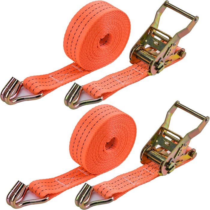 SANGLE - TENDEUR - SET D'ARRIMAGE-orange Sangle a Cliquet - 2 x 2000 kg ...