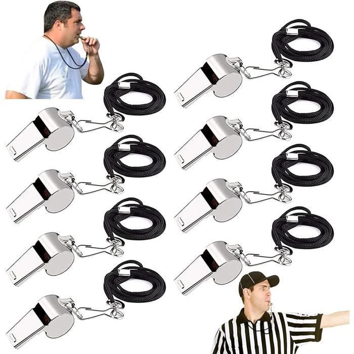 8 sifflets en acier inoxydable, sifflets de sport, idéaux pour les ...