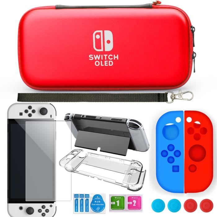Kit oled rouge - Kit de boîtier pour console Nintendo Switch OLED, étui ...