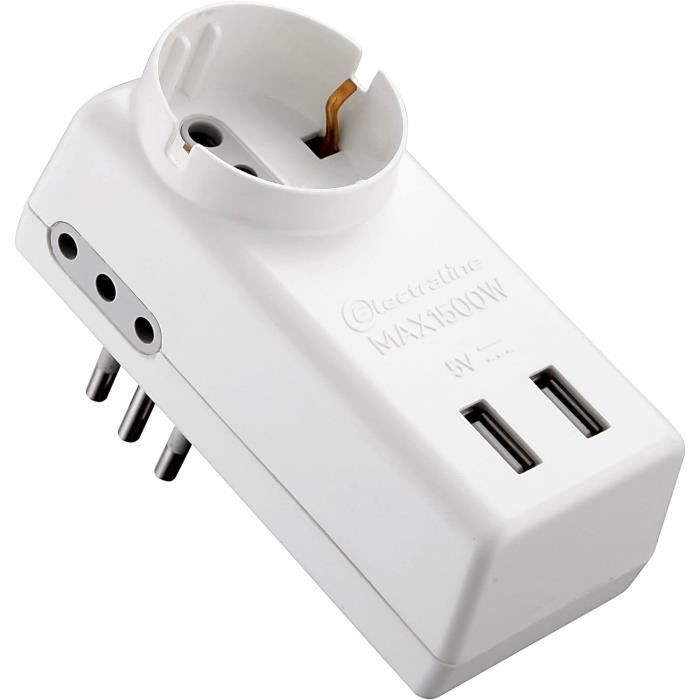 Adaptateur Multiprise Usb 71039, 1 Prise Universelle, 2 Prises ...