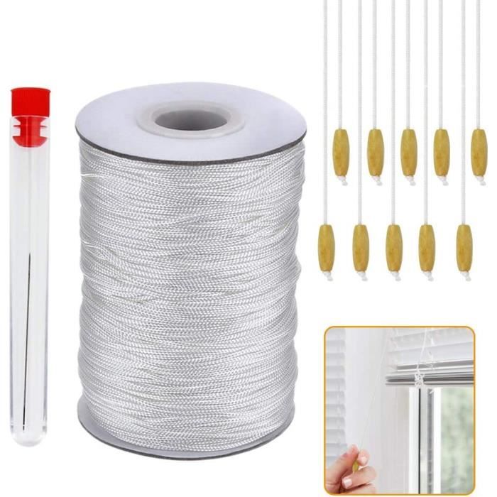 Cordon Pour Store Et Rideau - Vénitien Blanc 914 M 10 Pendentifs Bois ...