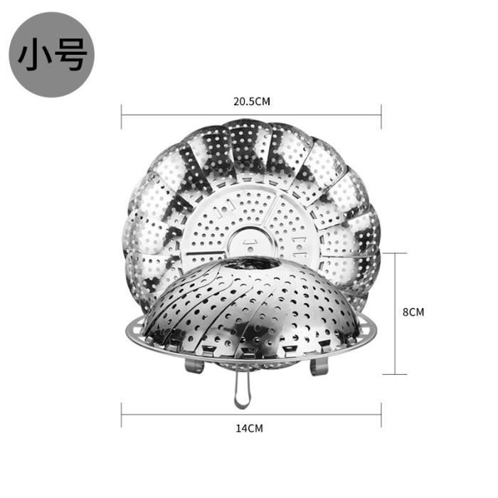 Cuiseur vapeur,Grille de cuisson à la vapeur rétractable et pliante, en acier inoxydable, pour ...